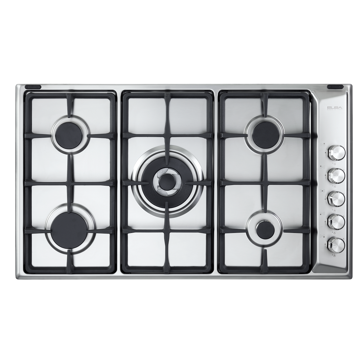 5 Gas burners 1 central triple ring wok burner (ASEN95-545XD) - Italian ...